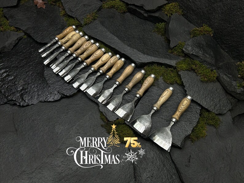 Wood Carving Tools Set 15 PCS. Wood Carving Gouge. Rounded Chisel. Bent ...