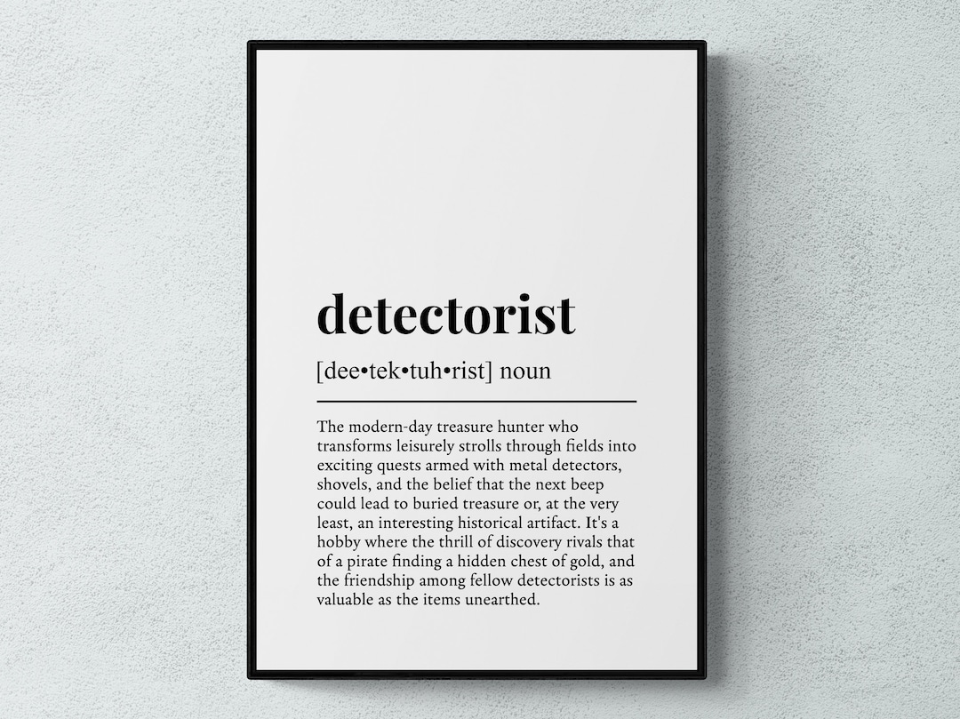 Detectorist Funny Definition Hobby Gift Wall Art Print | Printable ...