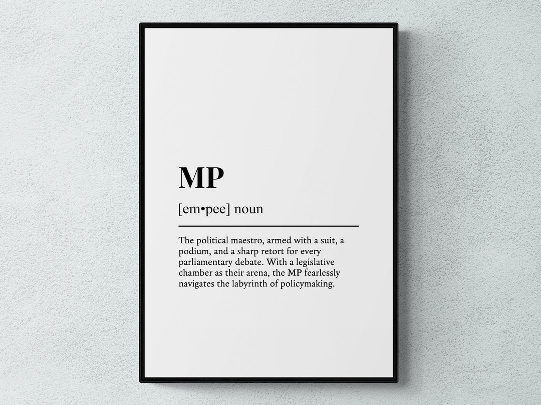 MP Funny Definition Job Work Gift Wall Art Print - Etsy