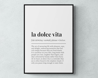La Dolce Vita Print Poster (digital Download) | Italian Good Life ...