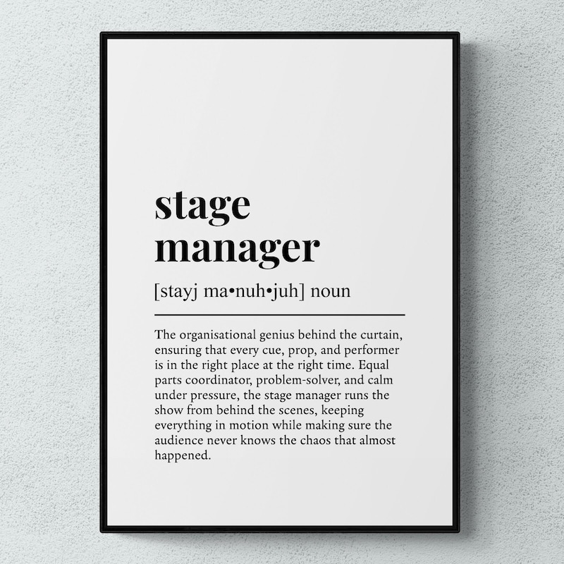 Poster Stage Manager - Etsy