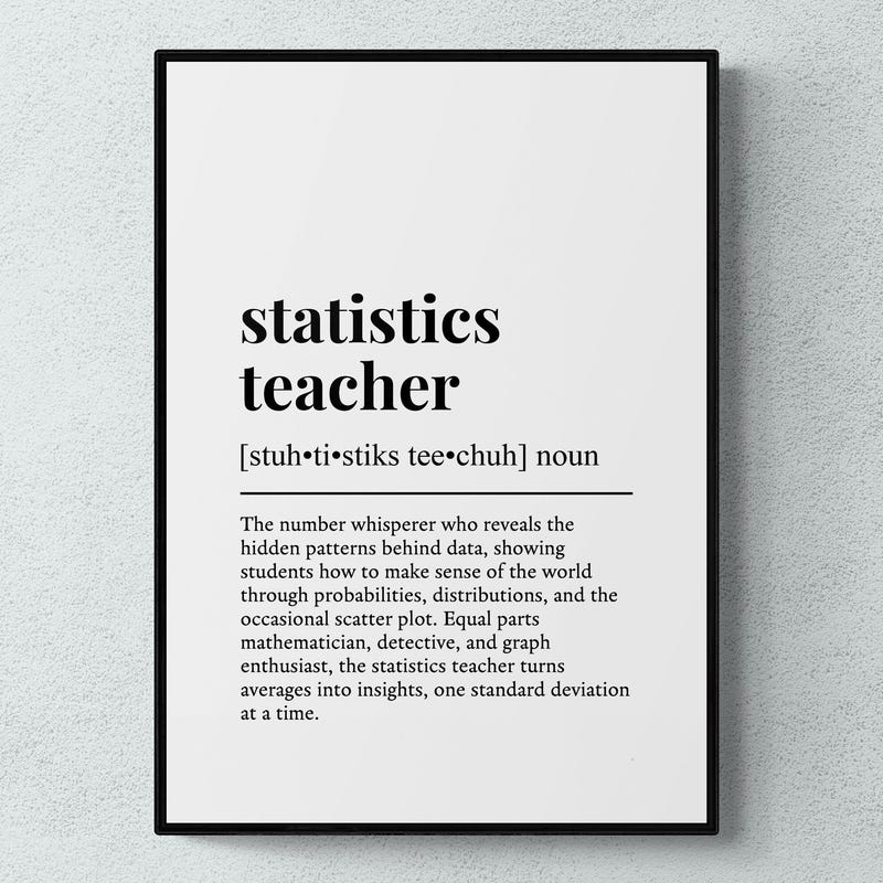 Statistics Poster - Etsy