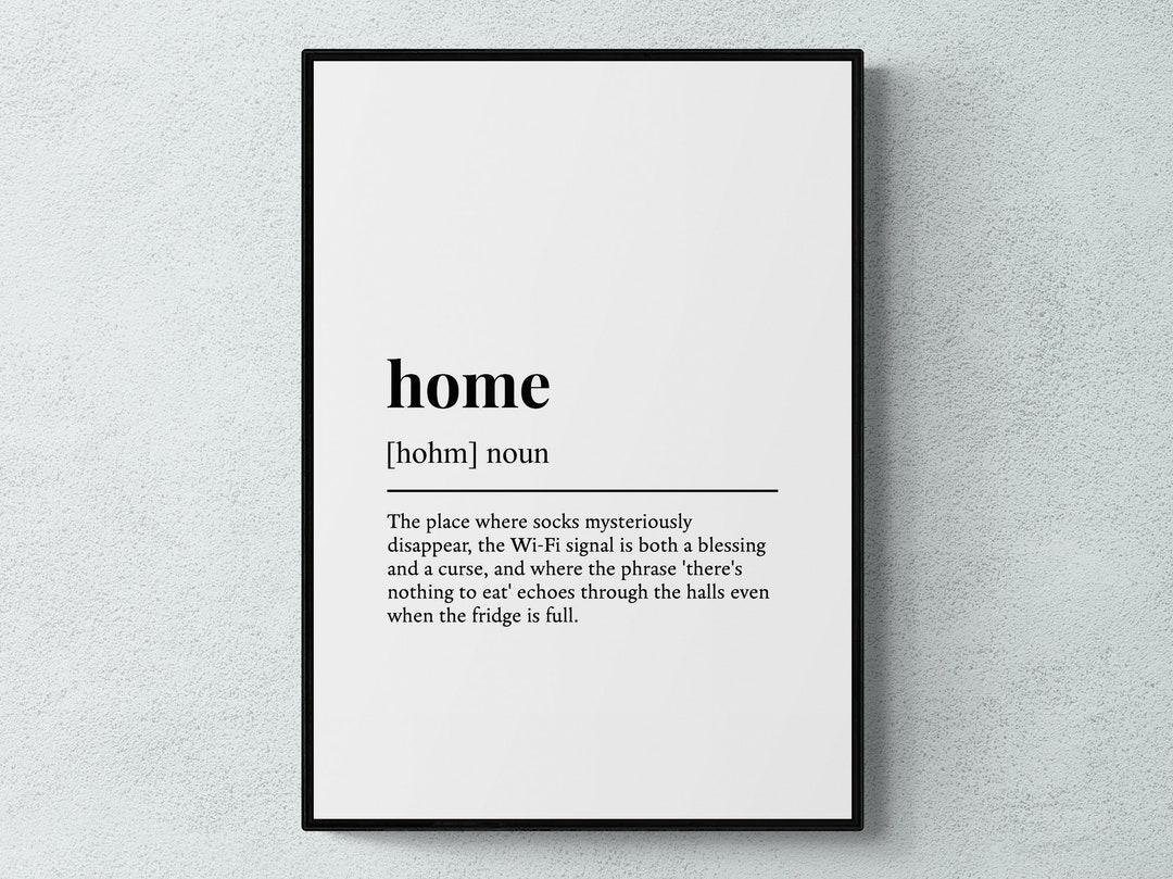 Page d'accueil Définition amusante Cadeau pour la maison Impression d ...