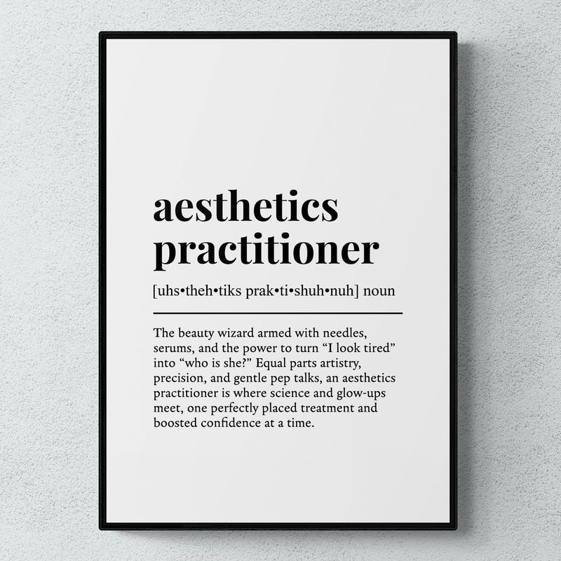 Aesthetics Practitioner Wall Art - Etsy