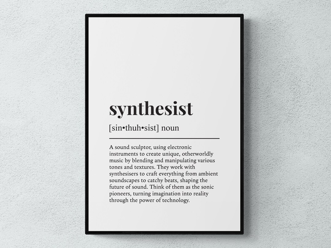 Synthesist Funny Definition Hobby Gift Wall Art Print | Printable ...