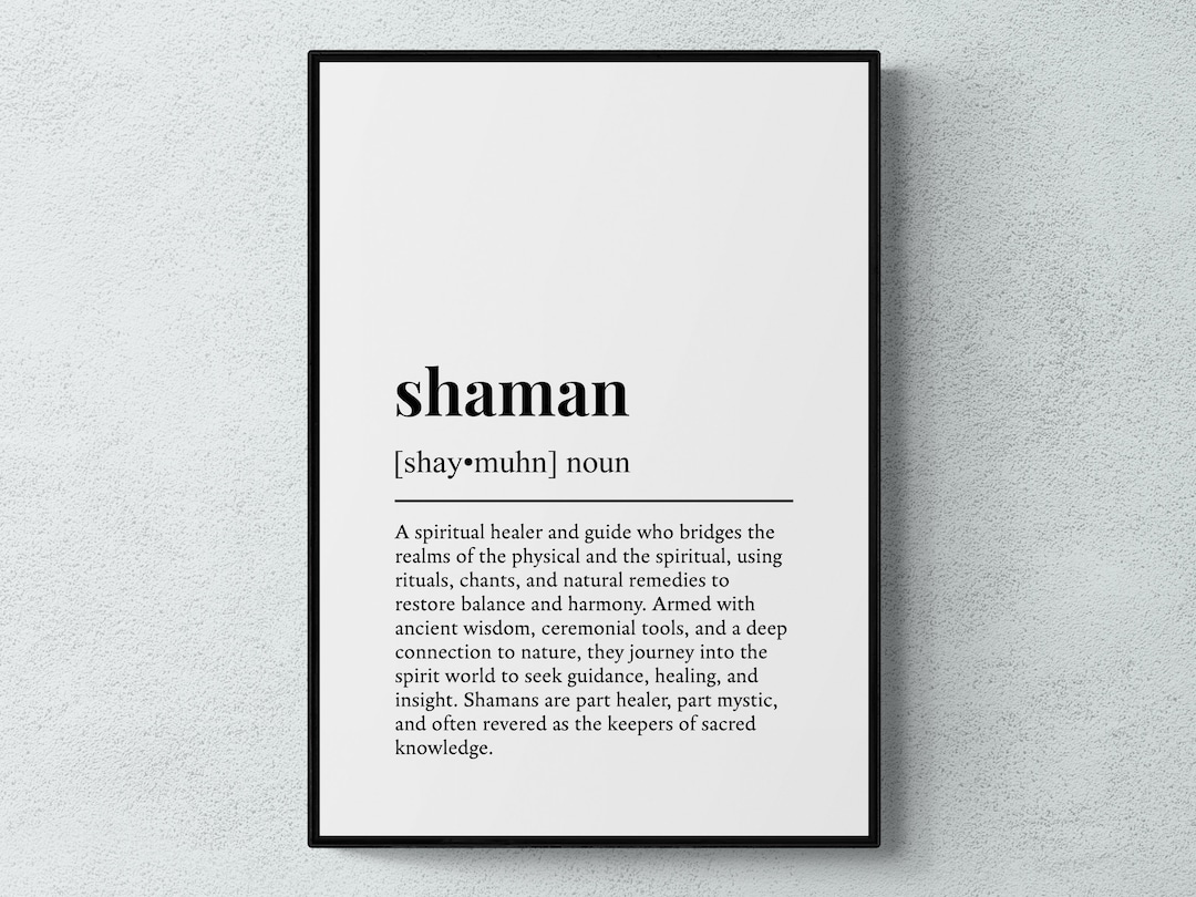 Shaman Funny Definition Job Work Gift Wall Art Print | Printable ...