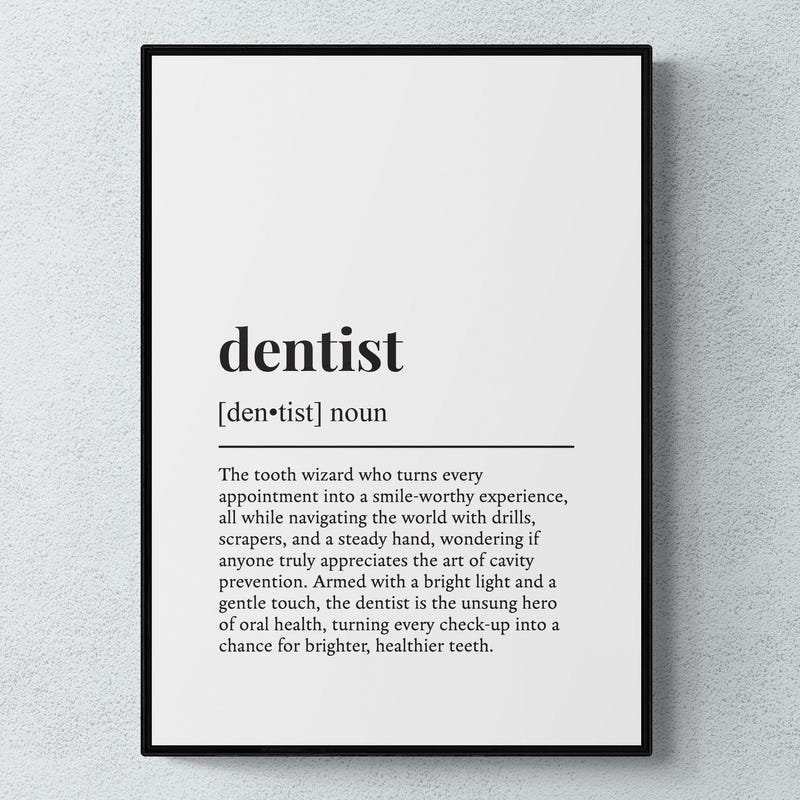 Dentist Poster Download - Etsy