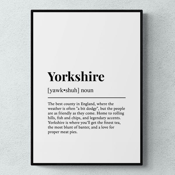 Yorkshire Print - Etsy UK
