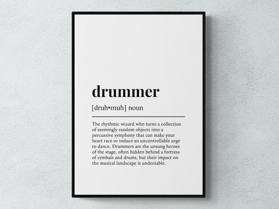 Drummer Funny Definition Hobby Gift Wall Art Print Printable Digital ...