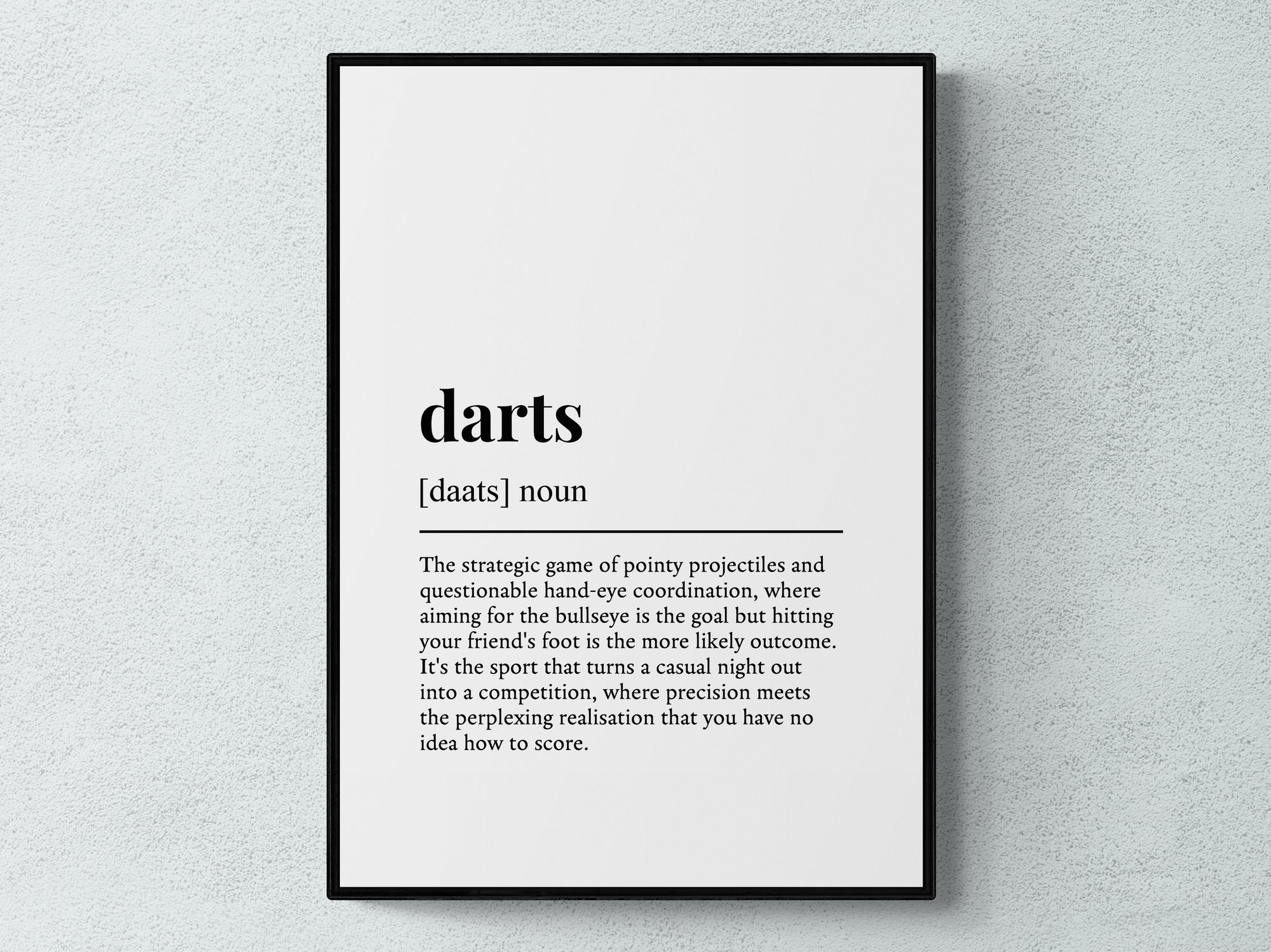 Darts Definition Print, Funny Pub Wall Art, Darts Player Gift - Etsy UK