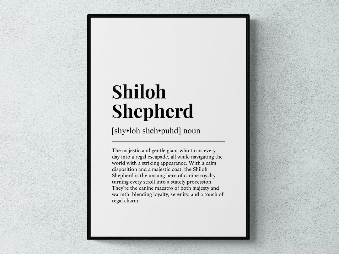 Shiloh Shepherd Funny Definition Dog Wall Art Print | Printable Digital ...