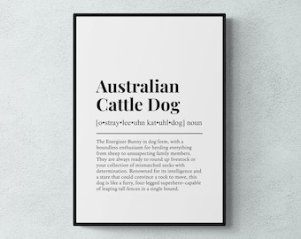 Cane Corso Funny Definition Dog Wall Art Print Printable Digital ...