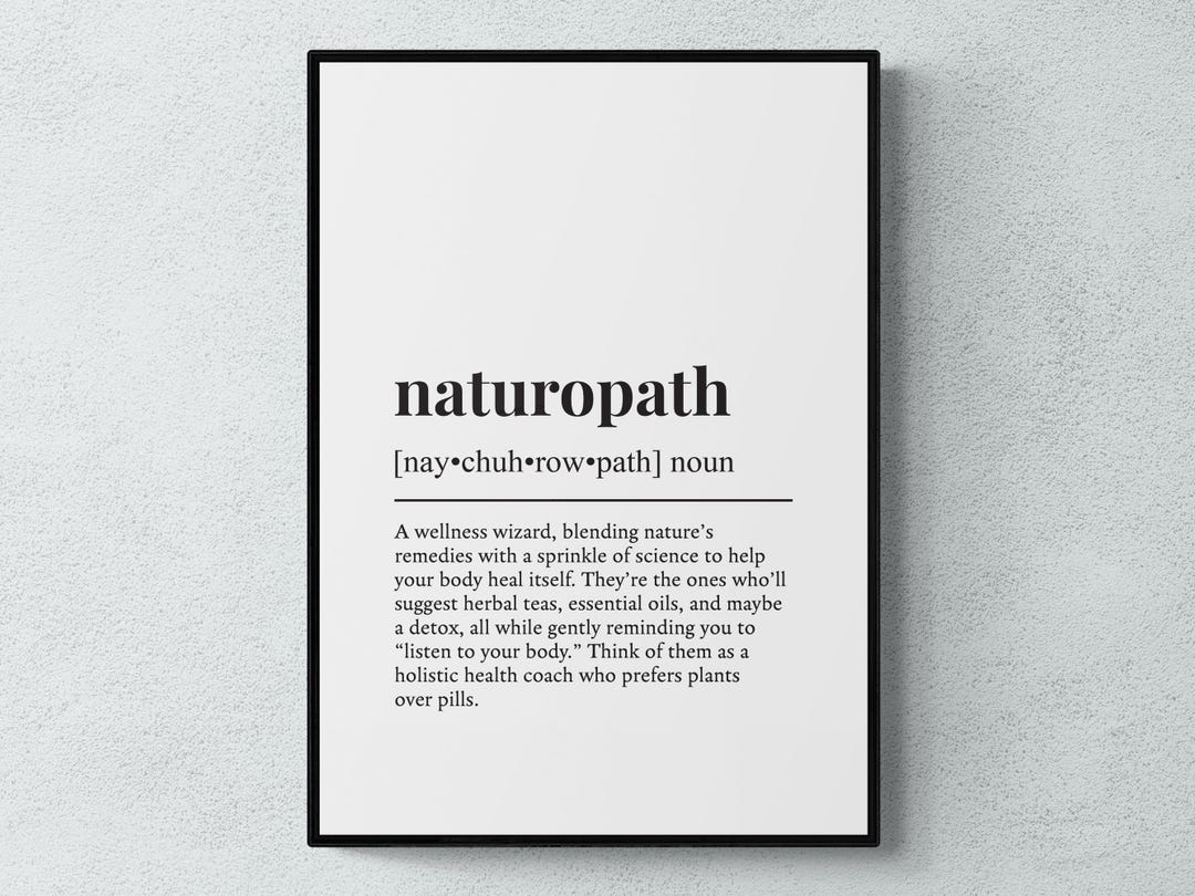 Naturopath Funny Definition Job Work Gift Wall Art Print - Etsy UK