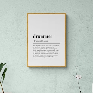 Drummer Funny Definition Hobby Gift Wall Art Print Printable Digital ...