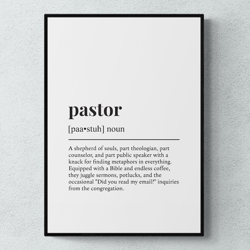 Pastor Wall Display - Etsy UK
