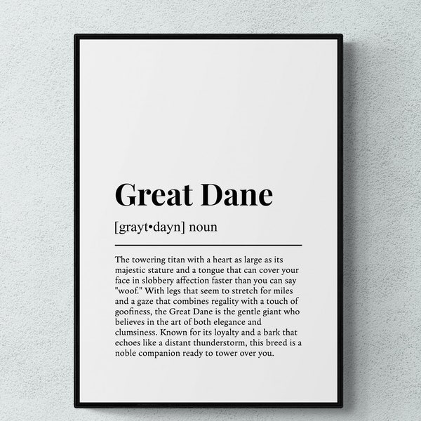 Great Dane Print - Etsy