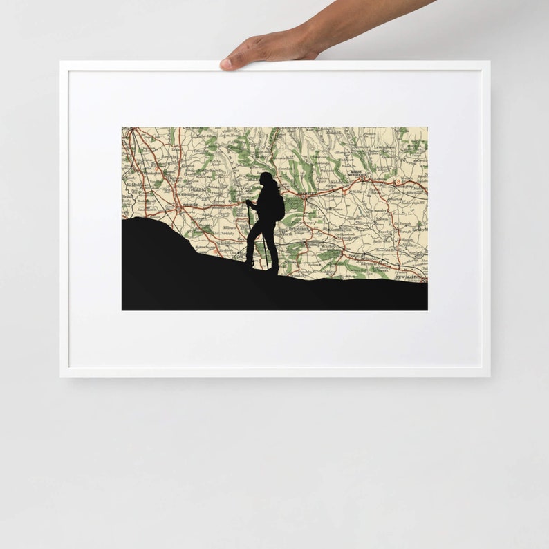 Personalised Map Walking Print - Etsy