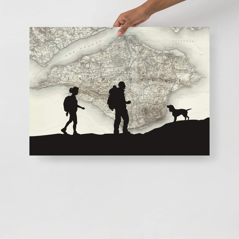Personalised Map Walking Print - Etsy