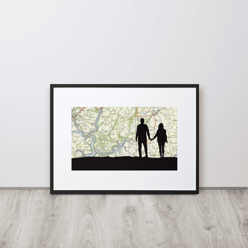 Personalised Map Walking Print - Etsy