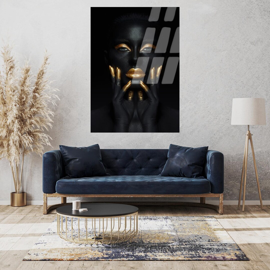 African Woman Glass Printing Wall Art - Glass Wall Art - Tempered Glass ...