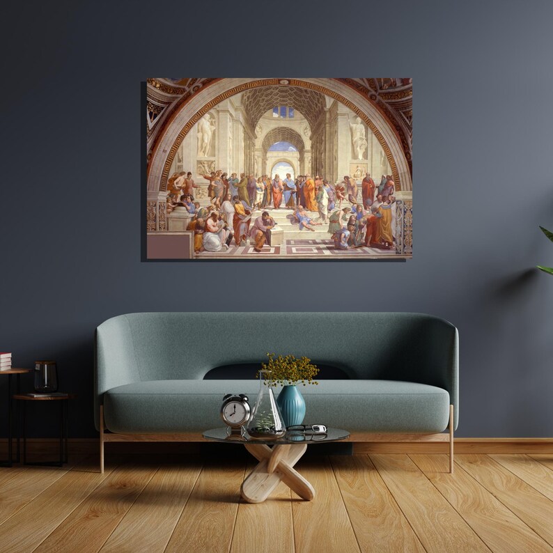 The School of Athens Raffaello Sanzio Canvas Wall Art Painting Print on ...
