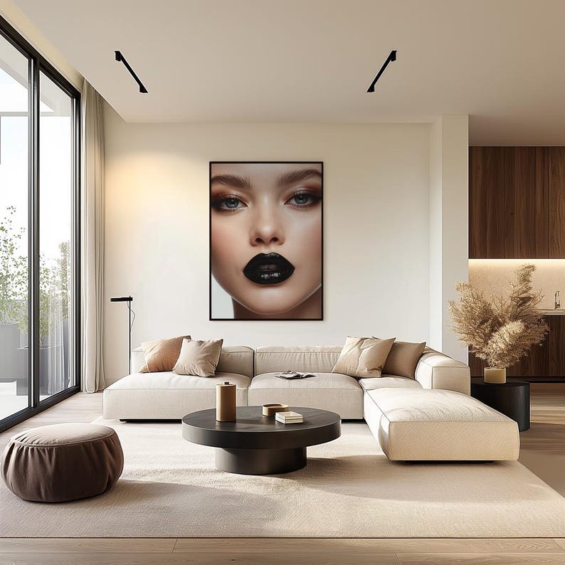 Refined Glamour Portrait Artwork Printable Wall Art Digital Download ...