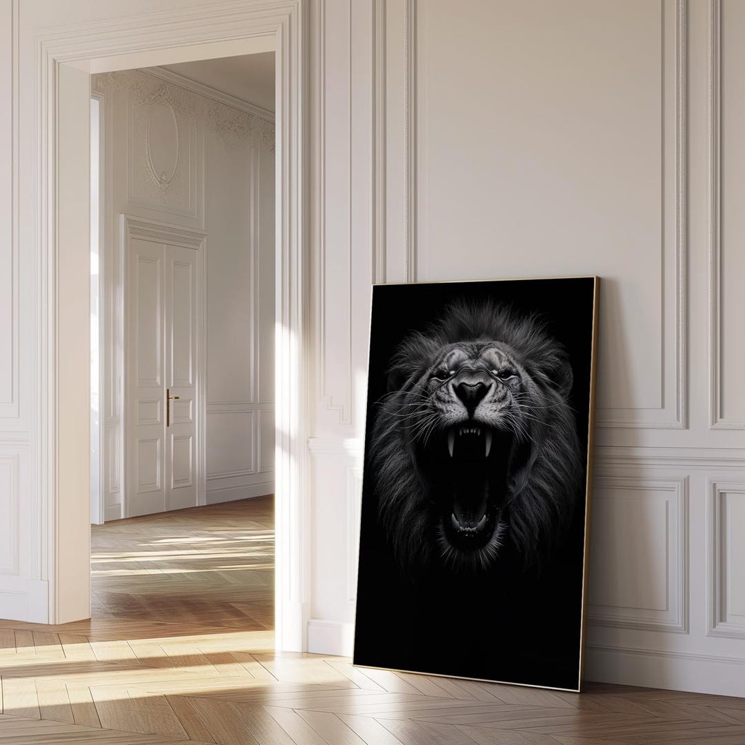 Lionheart in the Night Artwork Printable Wall Art Digital Download Wall ...
