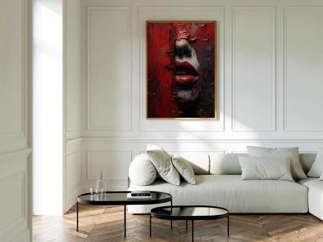 Red Silence Artwork Printable Wall Art Digital Download Wall Art Print ...