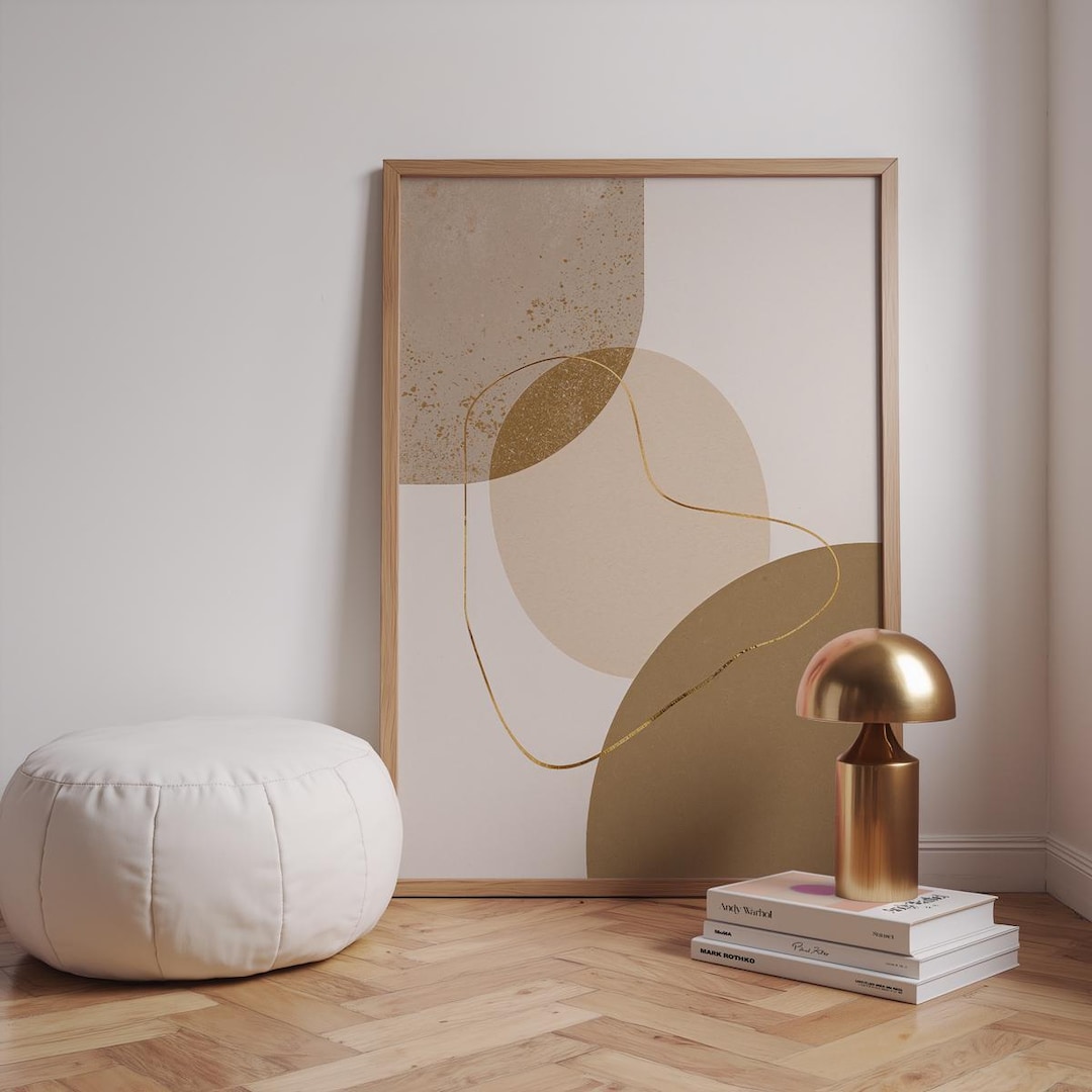 Golden Connecting Line Artwork Printable Wall Art Digital Download Wall ...