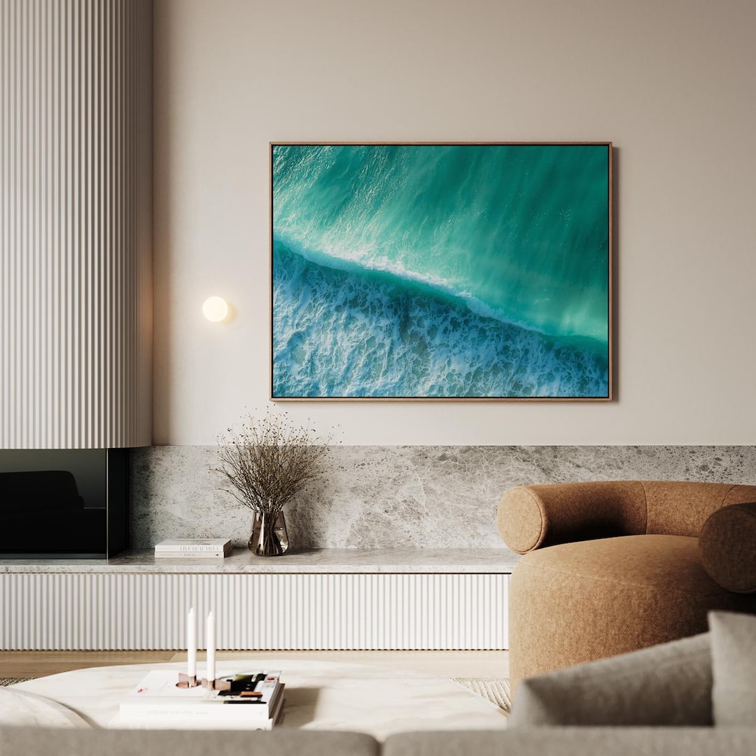 Dancing Ocean Waves Artwork Printable Wall Art Digital Download Wall ...