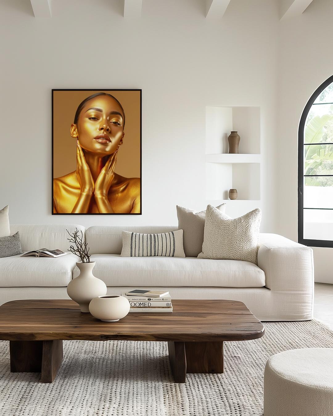 Golden Shine of Beauty Artwork Printable Wall Art Digital Download Wall ...