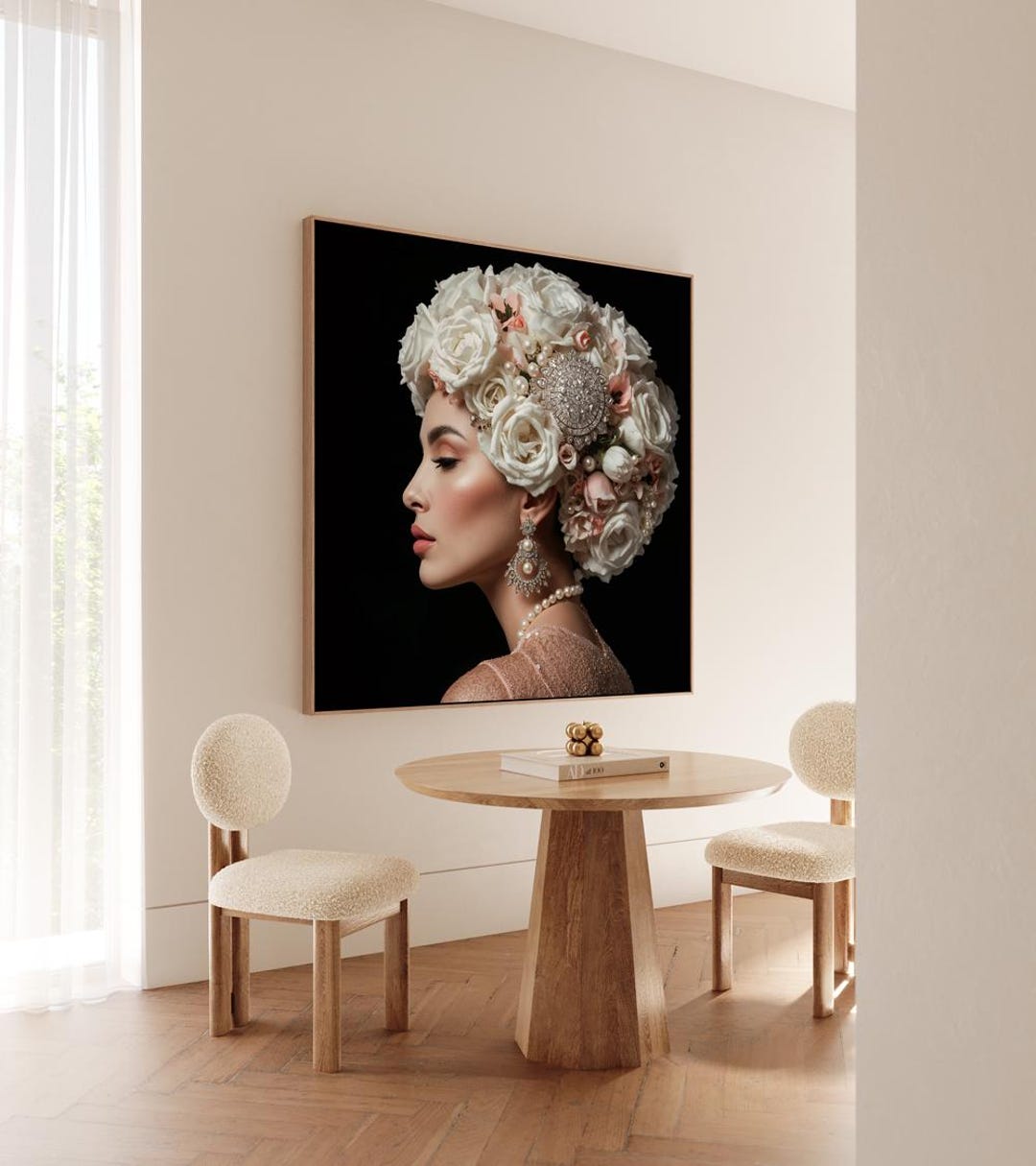 Roses and Pearlescent Artwork Printable Wall Art Digital Download Wall ...