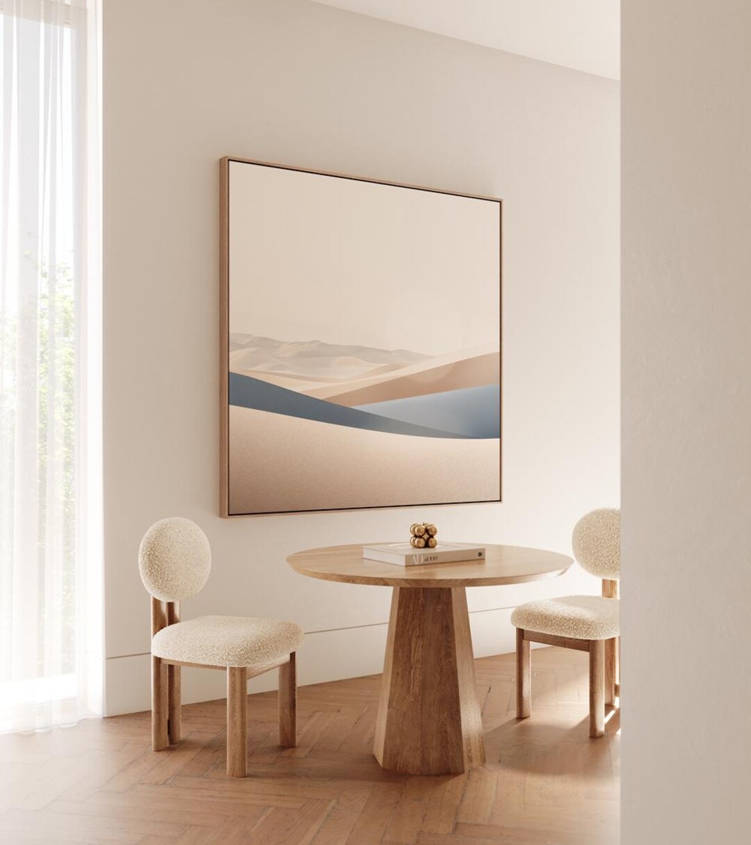 Waves of Silence and Light in the Desert Artwork Printable Wall Art ...