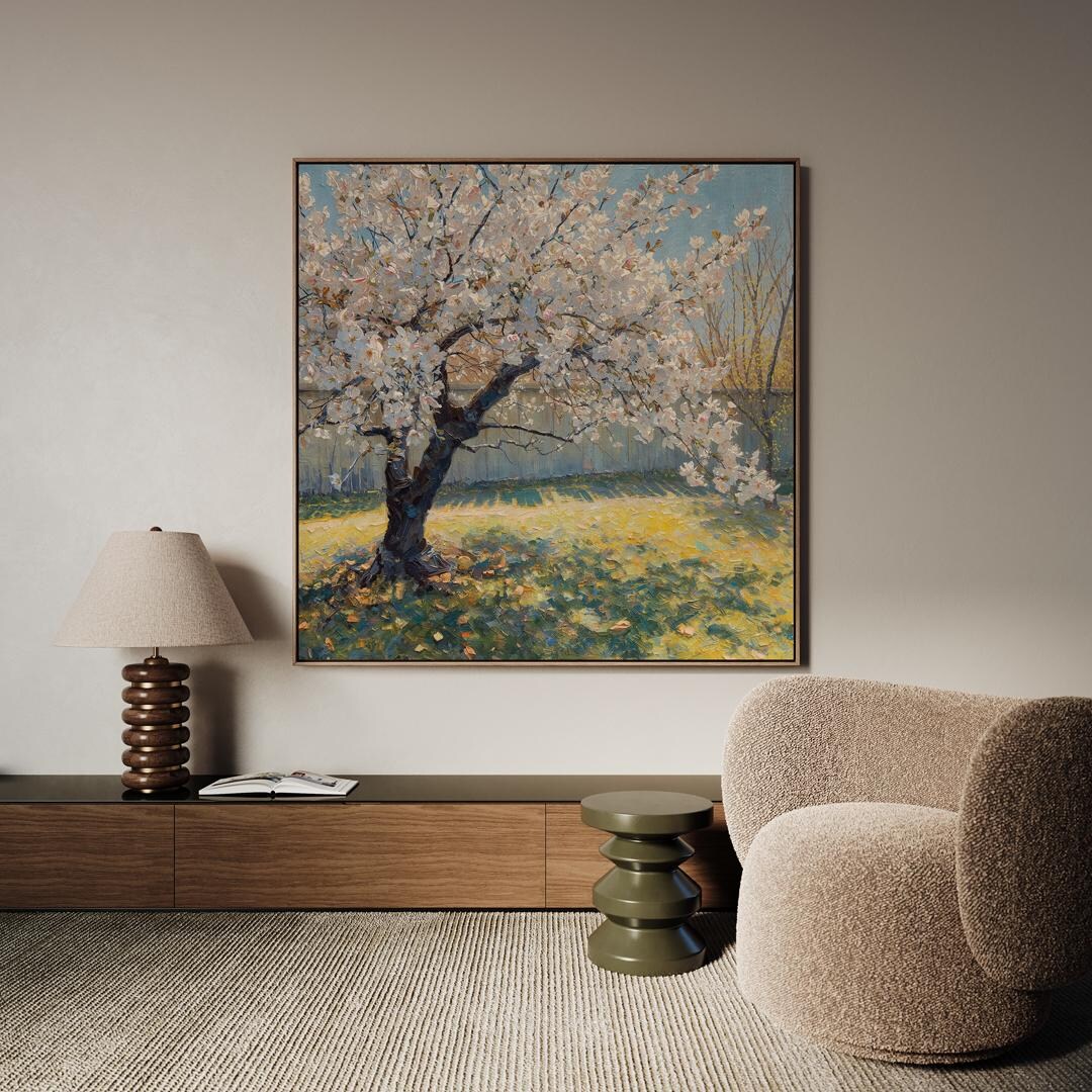 Magnolia Tree in Spring Sunlight Artwork Printable Wall Art Digital ...