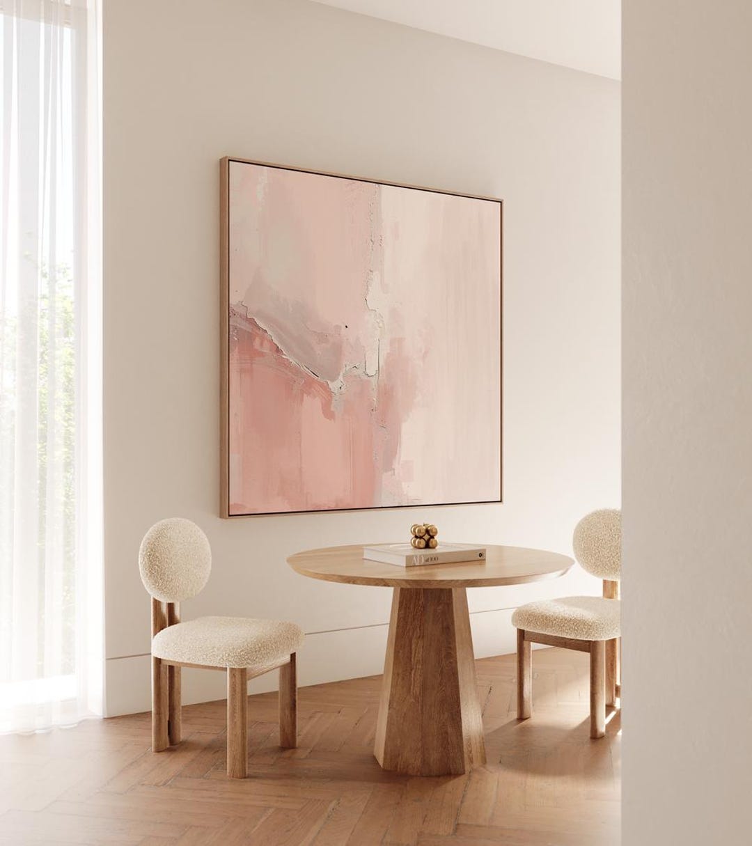 Soft Pink Landscape Artwork Printable Wall Art Digital Download Wall ...