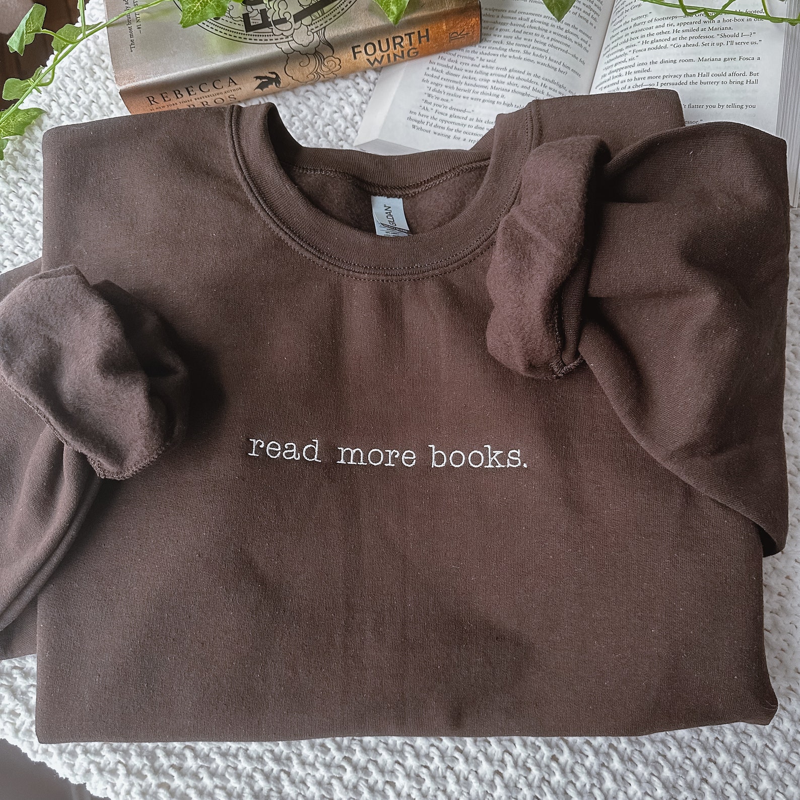 Read More Books Sweatshirt Embroidered Crewneck | Booktok Bookish Gift ...