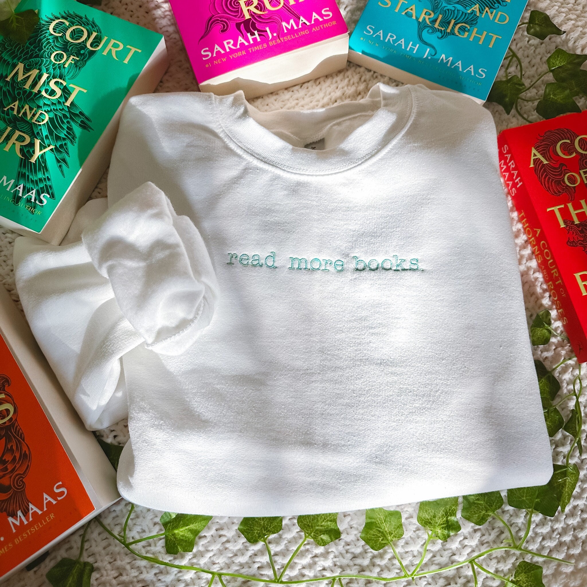 Read More Books Sweatshirt Embroidered Crewneck | Booktok Bookish Gift ...