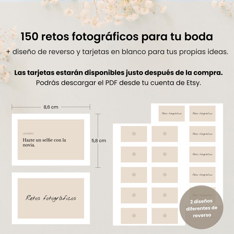 150 Retos Fotográficos Para Boda Con Reverso + Tarjetas En Blanco PDF ...