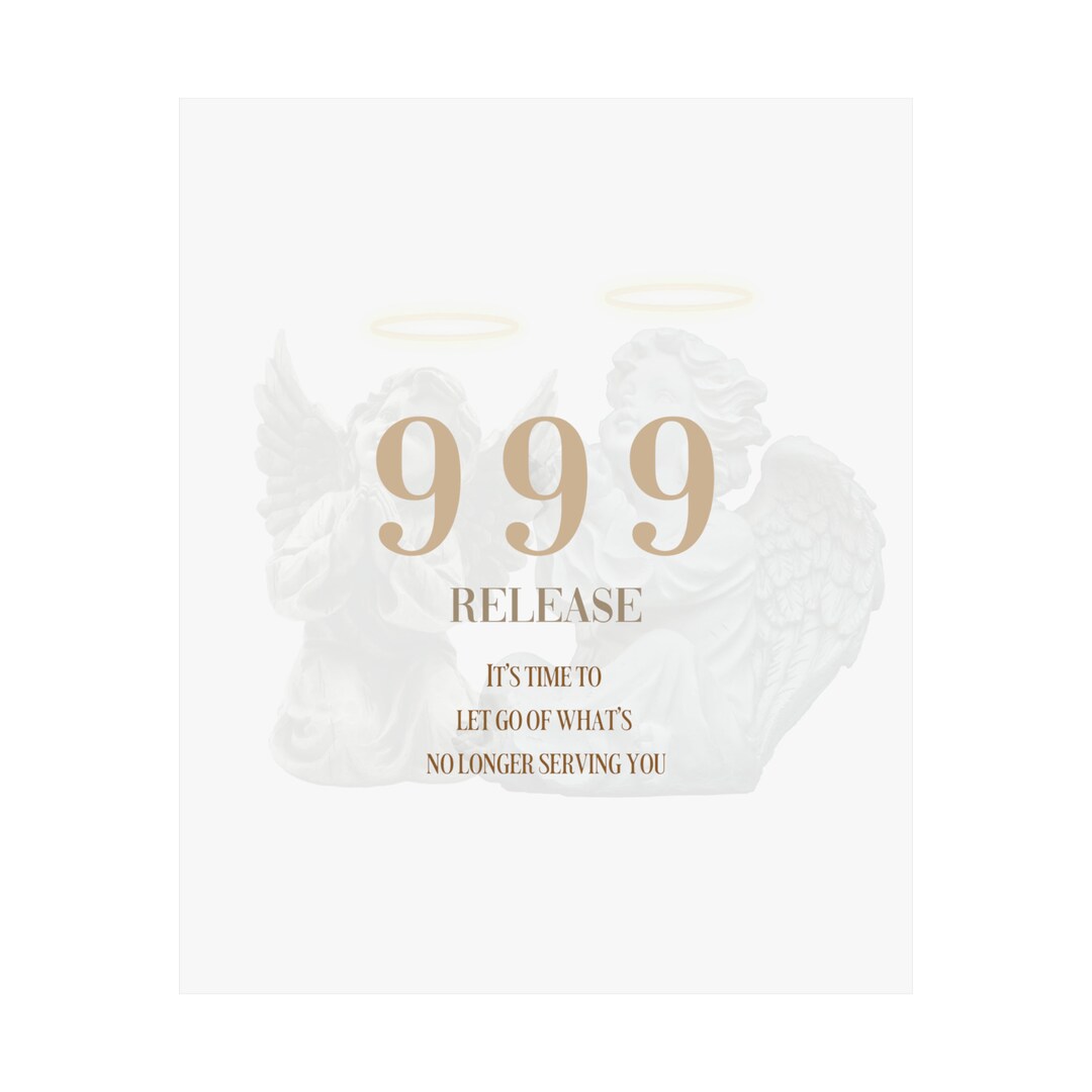 Modern Angel Number 999 Poster - Etsy