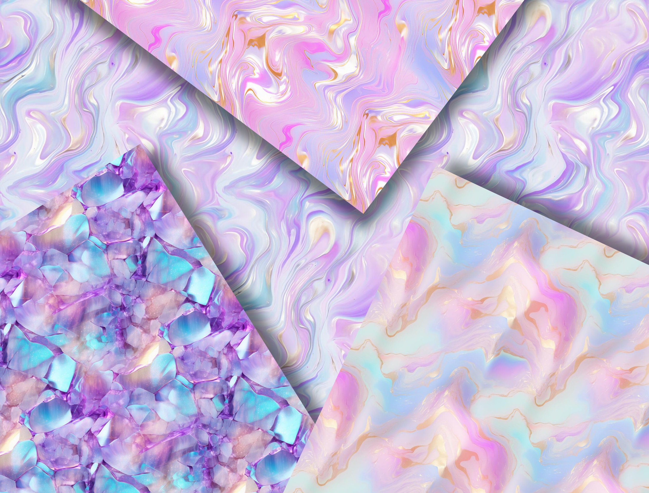 Pastel Iridescent Marble Seamless Pattern, Mermaid Holographic Digital ...