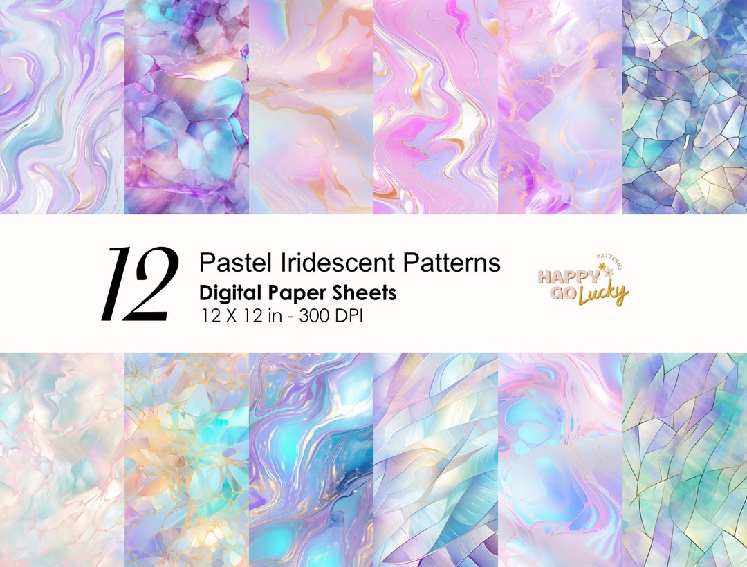 Pastel Iridescent Marble Seamless Pattern, Mermaid Holographic Digital ...