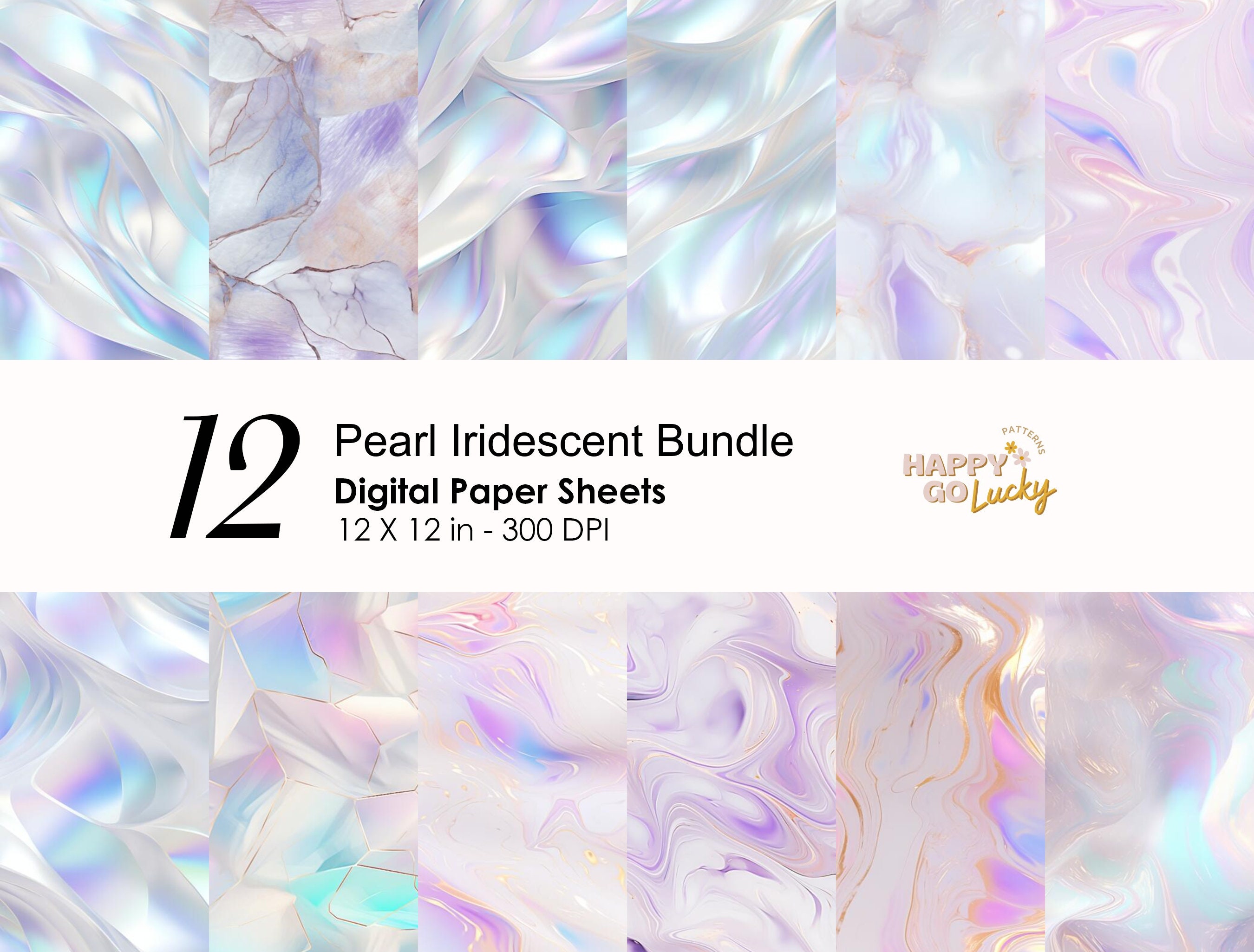 Pearl Iridescent Marble Seamless Pattern, Holographic Digital Paper ...