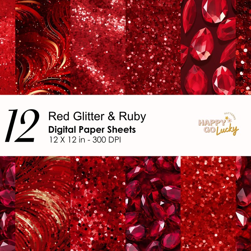 Ruby Red Glitter - Etsy