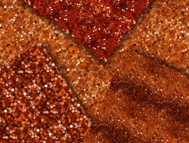 Rust Colored Glitter and Gems Seamless Pattern, Shiny Digital Paper ...