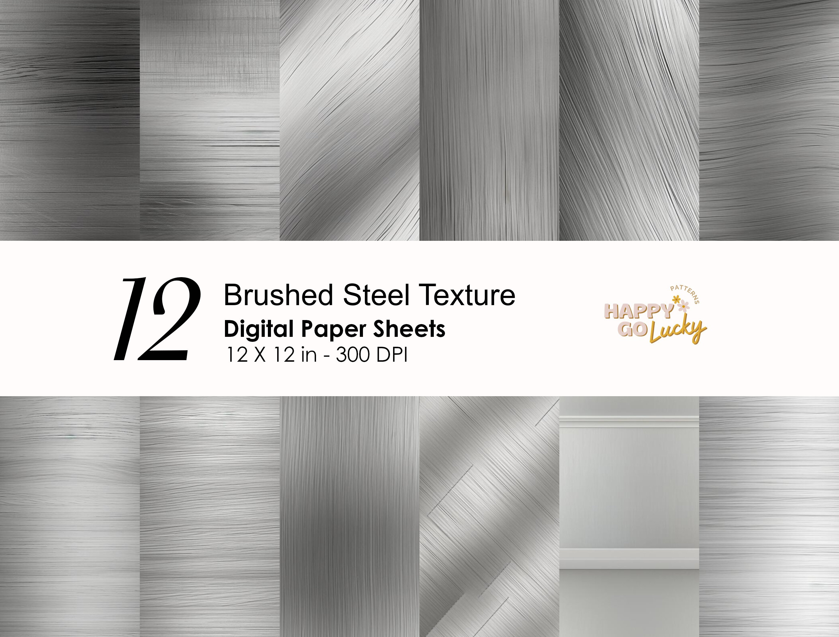 Brushed Steel Texture Seamless Pattern, Metal Digital Paper, Steel ...