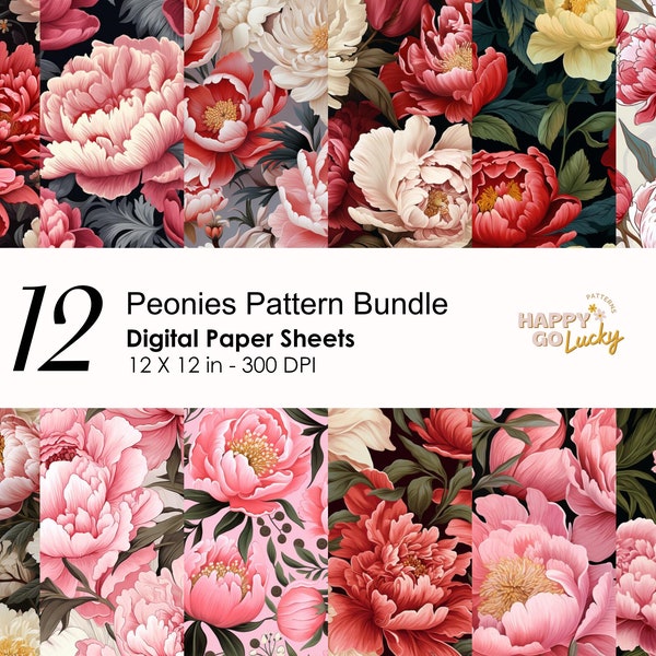 Peony Pattern - Etsy