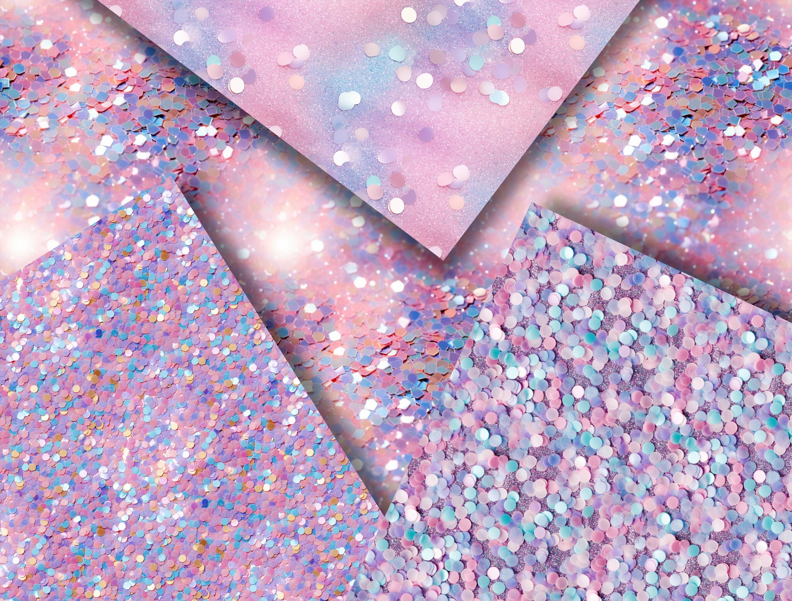 Pastel Glitter and Gems Seamless Pattern, Shiny Digital Paper Diamond ...
