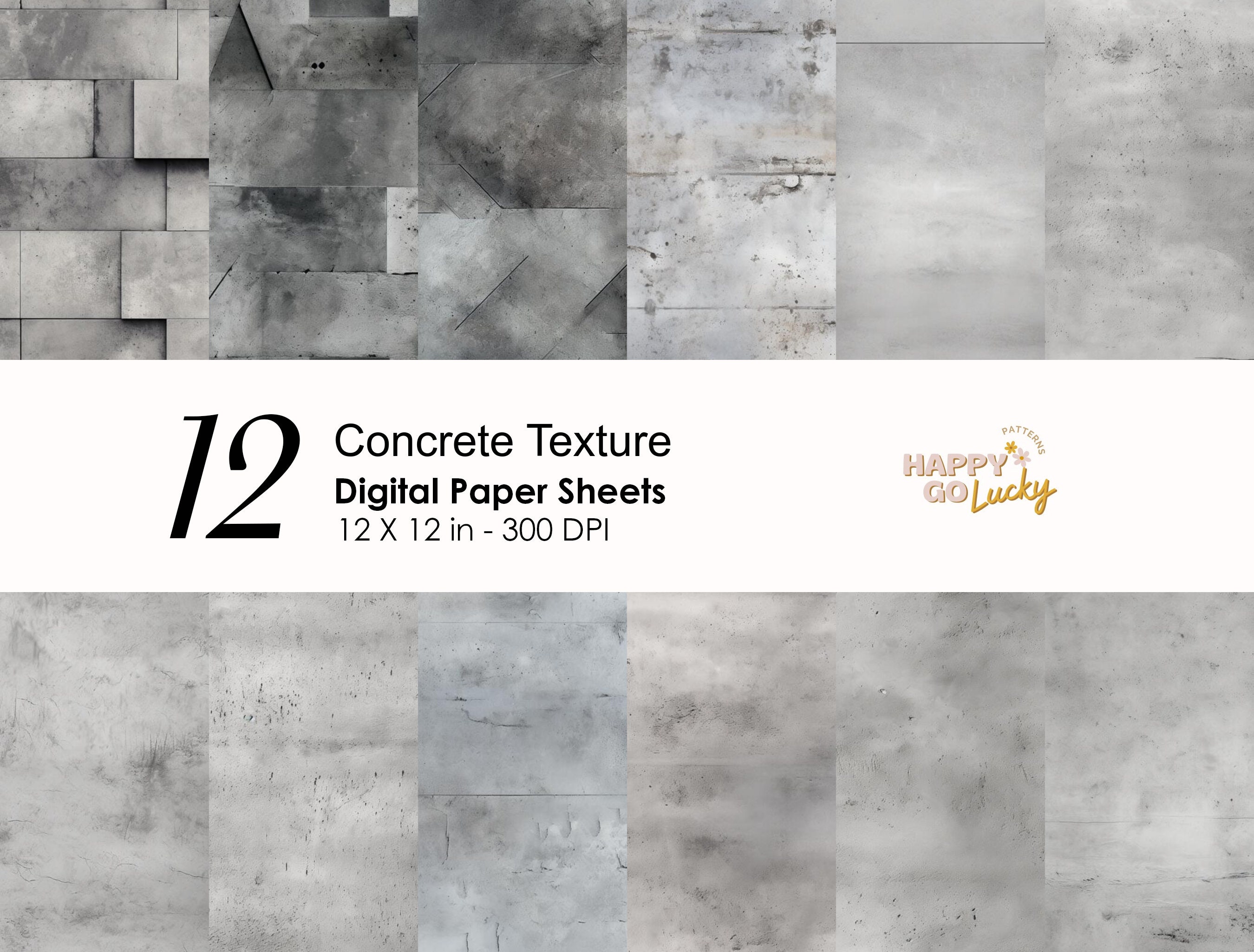 Concrete Texture Seamless Pattern, Floor Digital Paper, Industrial ...