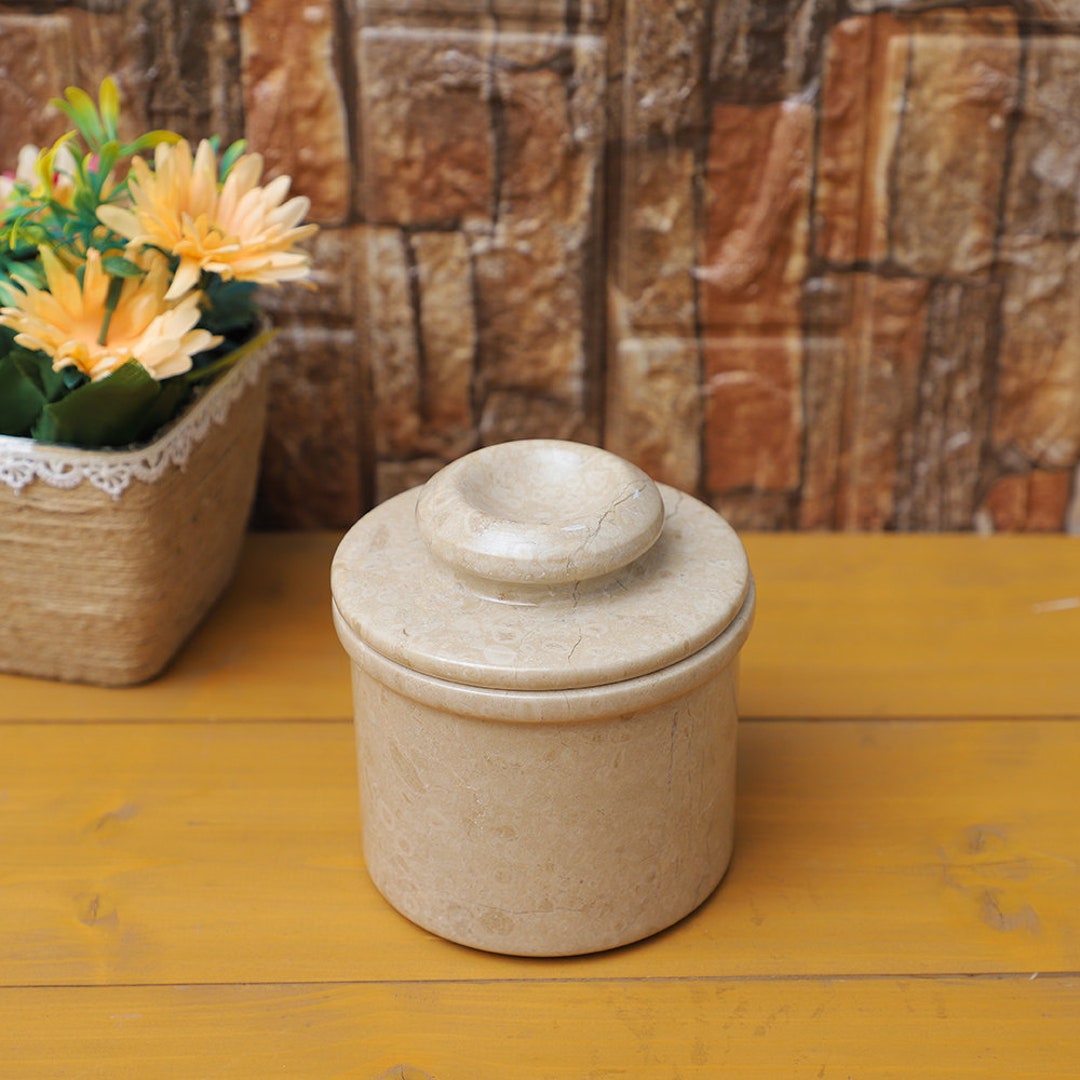 Stoneware in White Marble, Elegant Kitchen Accessory, Decor Stone ...