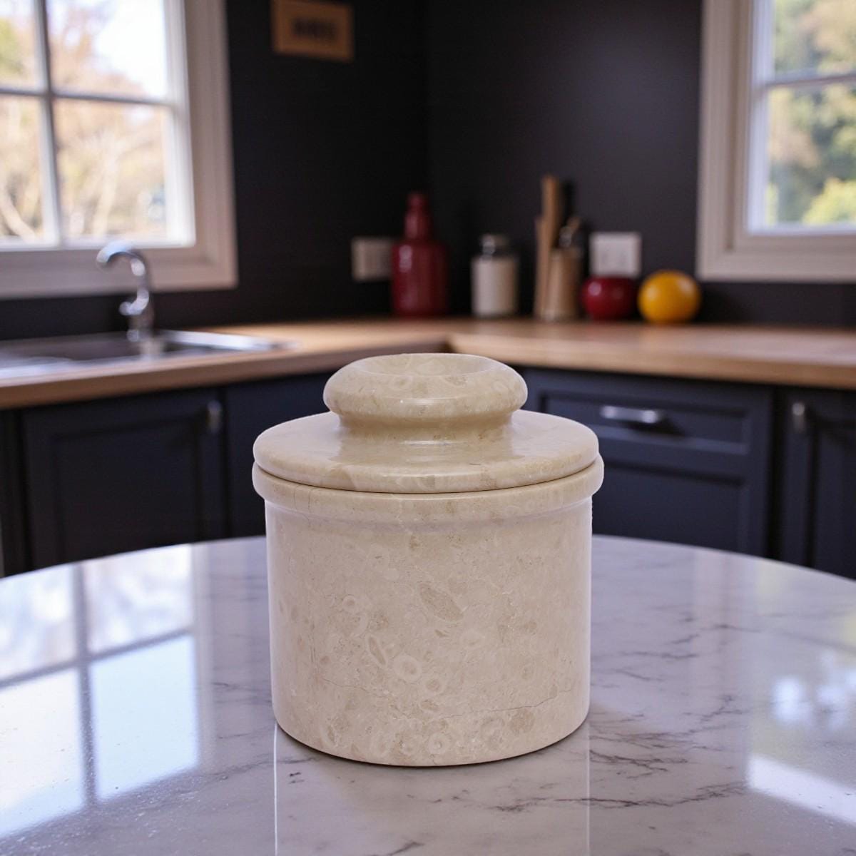 Marble Butter Keeper: Handmade Butter Crock, Stone Kitchen Accessories ...